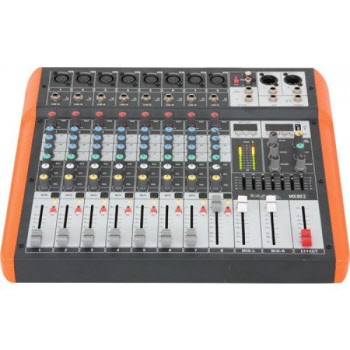 8 kanaals zang mixer mengpaneel met Usb en Bluetooth MX802